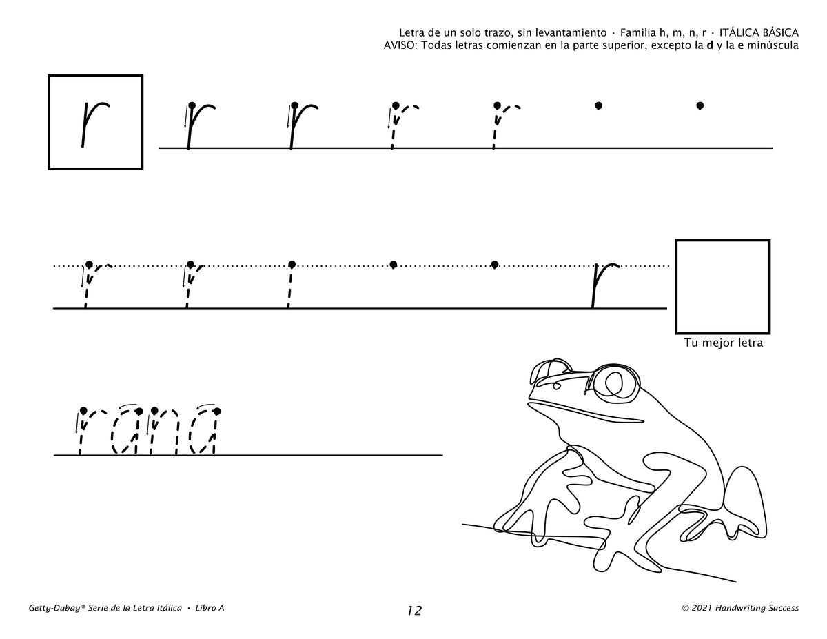 Getty-Dubay Serie de la Letra Itálica Libro A International Edition ...