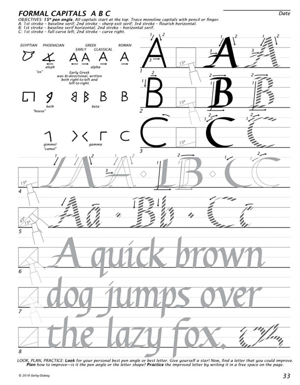Getty-Dubay Italic Calligraphy for School & Home – Handwriting Success